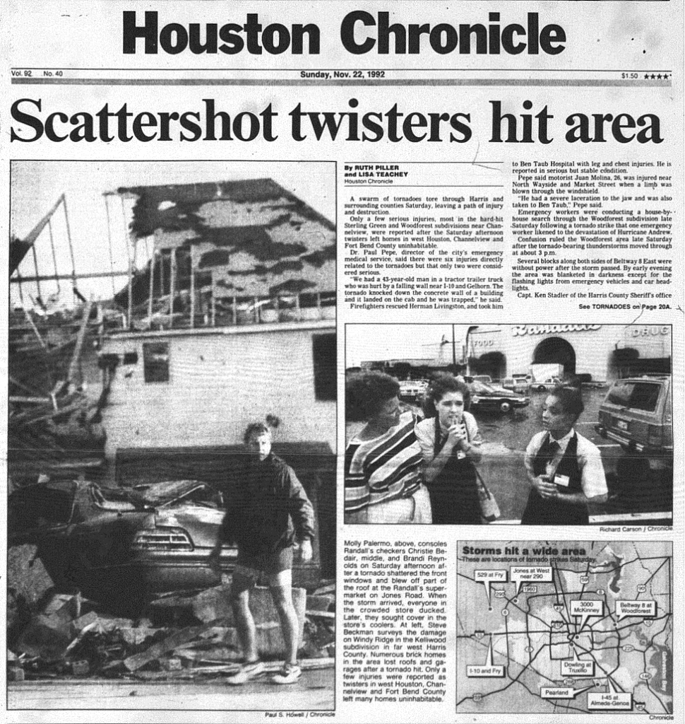 Space City Rewind: November 1992 Tornado Outbreak – Space City Weather