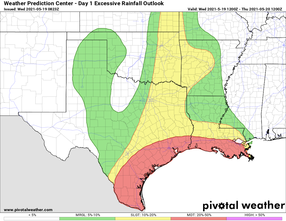 Houston faring just fine, as we watch heavy rain risks nudge south of ...