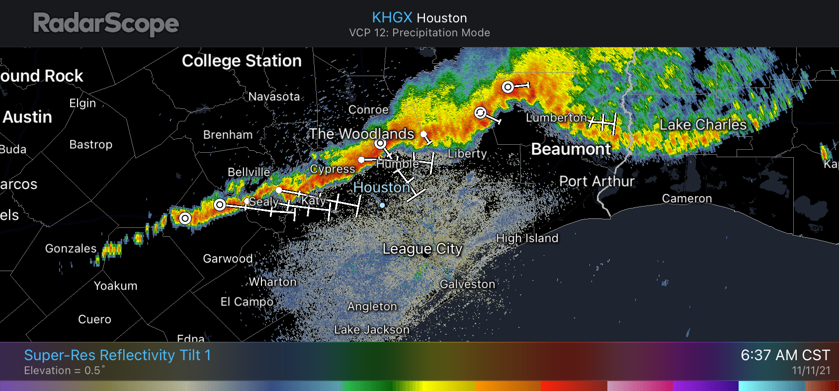 Storms moving through this morning, with clearing skies soon after ...