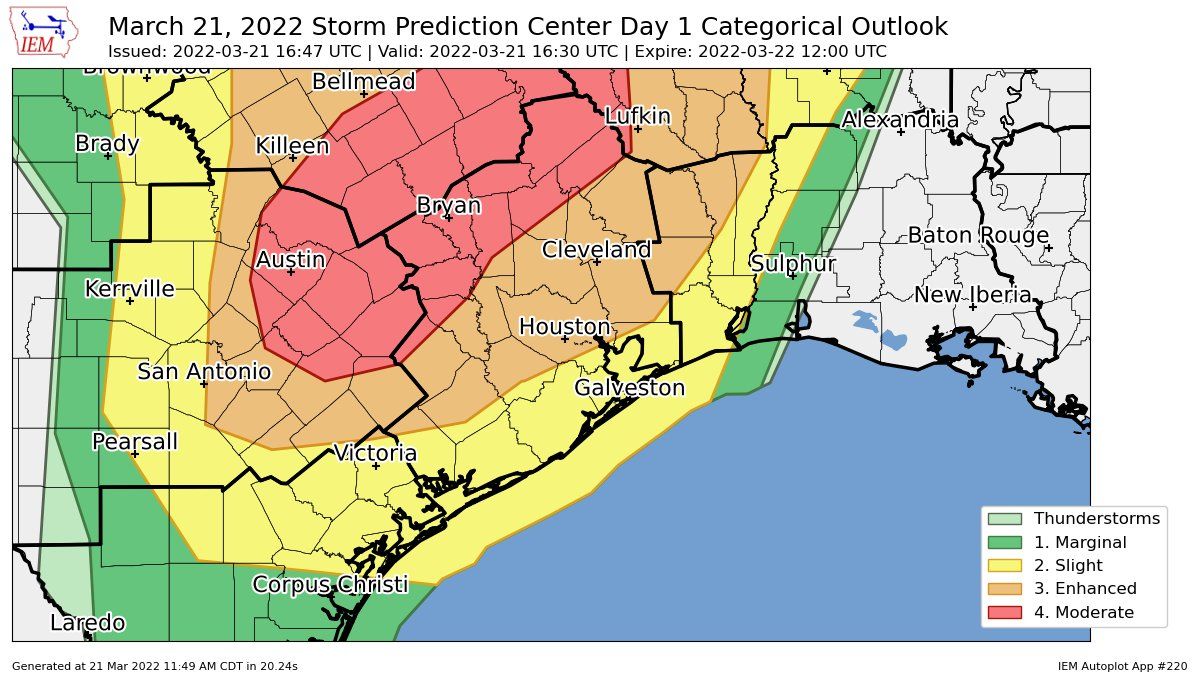 Storms will peak overnight as a slow-moving front approaches Houston ...