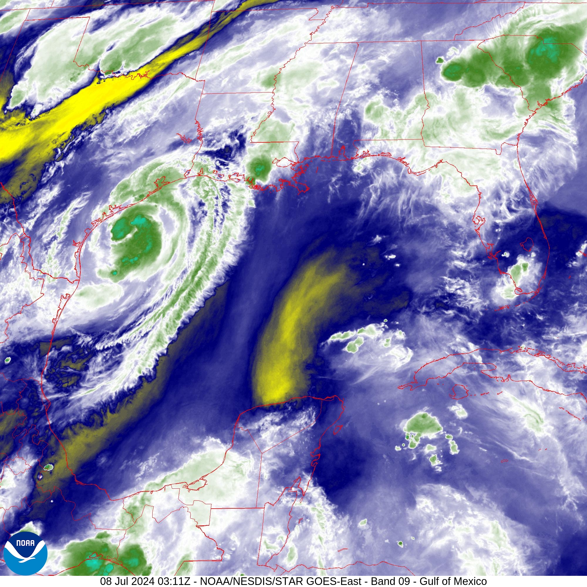 Beryl just below hurricane strength as it nears Texas coast tonight ...