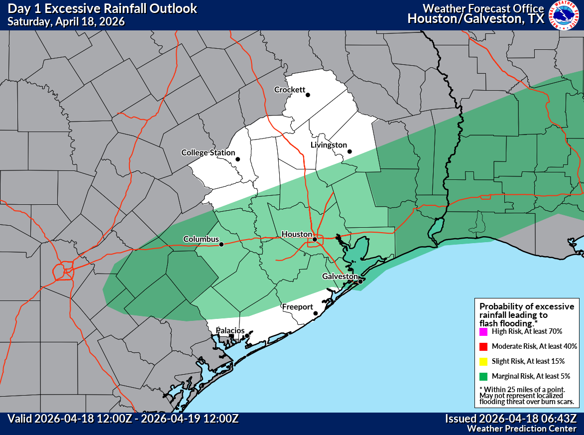 Some parts of Houston may see heavy rainfall later today and tonight ...