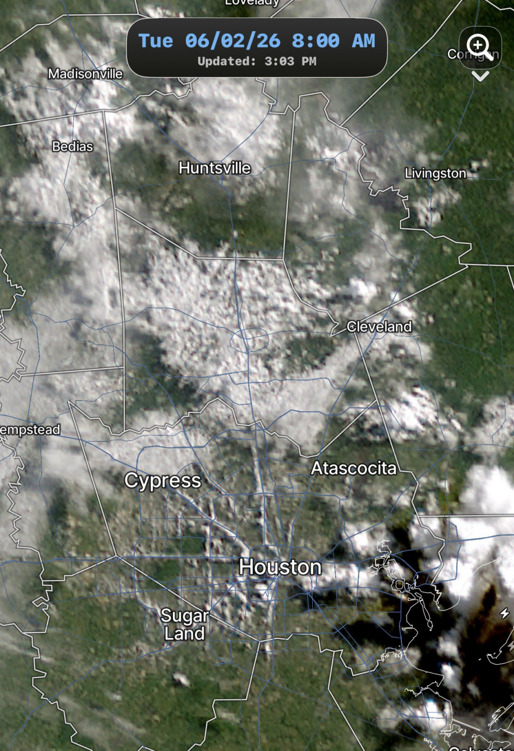 On Tuesday morning Houston’s freeways created clouds of their own ...